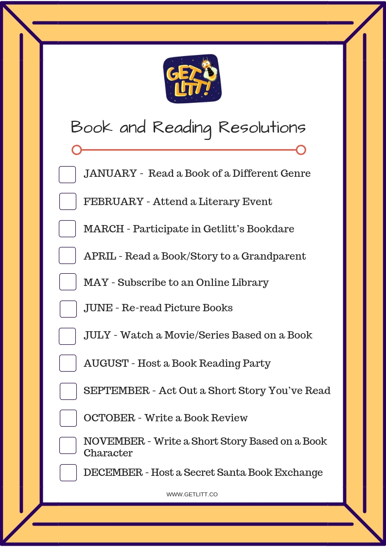 New Year's Resolutions For Kids Based on Books and Reading - GetLitt!