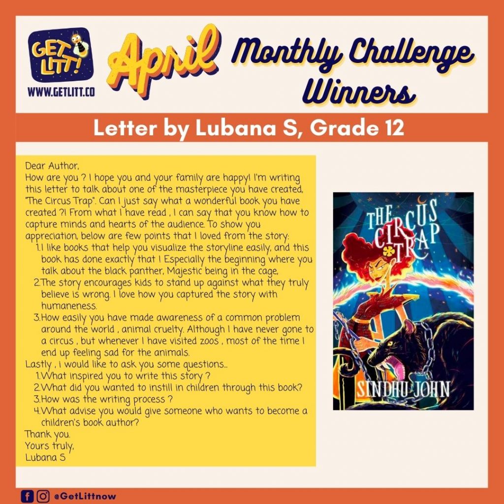 Dear Author - Letters from GetLitt!’s Author and Reader mail exchange ...