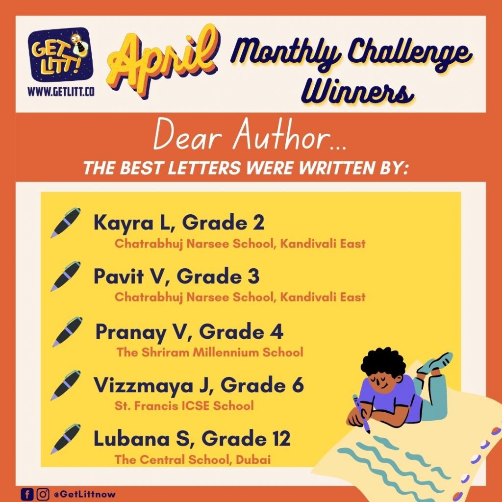 Dear Author - Letters from GetLitt!’s Author and Reader mail exchange ...